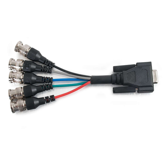 1.5ft (0.46m) Premium VGA Female to RGBHV (5-BNC) Male Video Cable