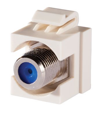 Keystone Recessed F-conn 75 Ohm Fog White | Jacks and Modules | Copper ...