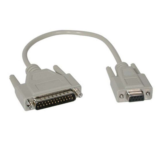 1ft (0.3m) DB9 Female to DB25 Male Serial RS232 Adapter Cable | Serial ...