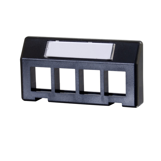 KEYSTONE FURNITURE ADAPTER PLATE, HOLDS 4 KEYSTONE MODULES, BLACK ...