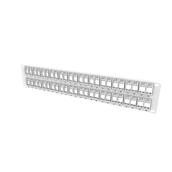 TechChoice - 48-Port - Front-Loading Keystone Panel with Removable ...