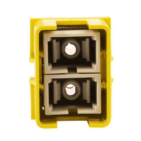 TracJack Module, 2-SC Simplex Multimode, Beige Adapter, Yellow Housing ...
