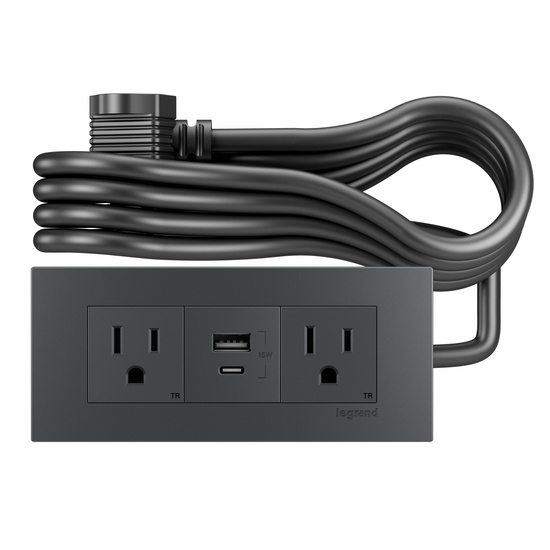 dash Furniture Power Center, 2 Outlet and 1 USB A/C, Graphite | In ...
