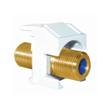 Recessed Self-Terminating F-Connector, White | Keystone Inserts | Data ...