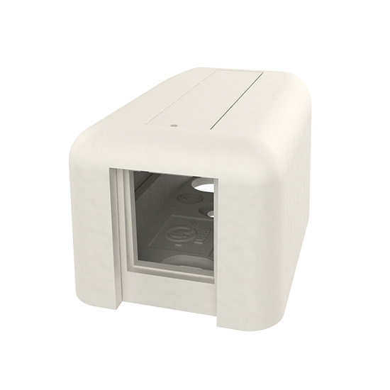 HDJ Plastic Surface Mount Box - Single Port - Fog White