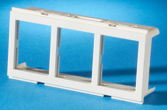 TRACJACK ADAPTER PLATE FOR FURNITURE OPENING, THREE-PORT, FOG WHITE ...