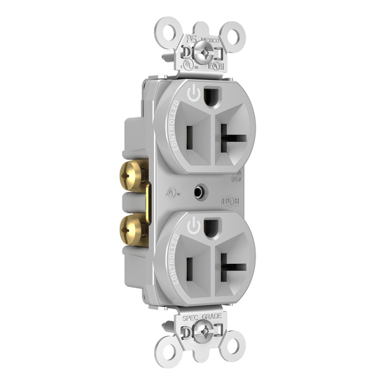20A 125V Dual Controlled Plug Load Controllable Receptacle