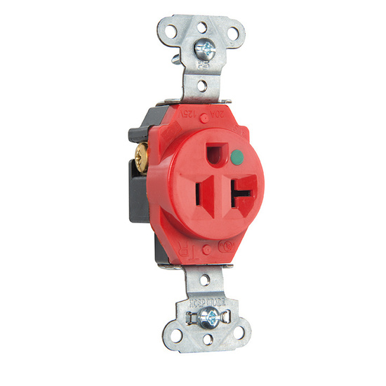 Hospital Grade Single Receptacles Tamper Resistant, Back and Side Wire ...