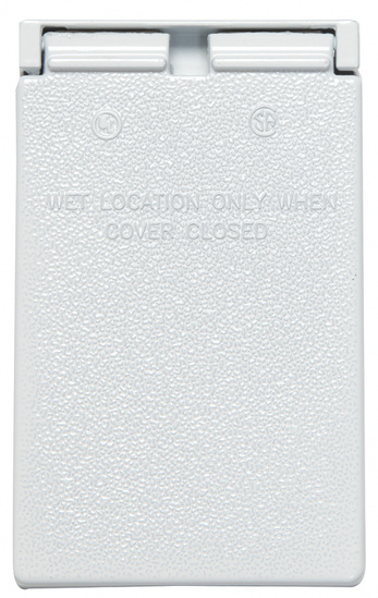 Cast Weatherproof Cover Duplex Receptacle Vertical, White ...