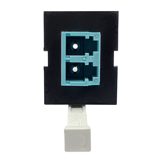 TracJack Module, 1-LC Duplex, OM3/4, Aqua adapter, Black Housing ...