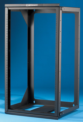 Wall-Mounted Relay Rack - 20.25" W x 38" H x 18" D - Black