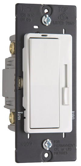 Discontinued - Harmony® 120V CFL/LED Dimmer, White | Dimmers | Light ...