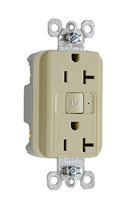 20A, 125V Plug Load RF Half-Control Fed Spec Receptacle, Ivory ...