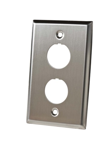 Stainless Steel Faceplate Industrial, 2-port single gang plate ...