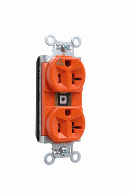 PlugTail® Isolated Ground Spec Grade Receptacles, 20A, 125V, Orange ...
