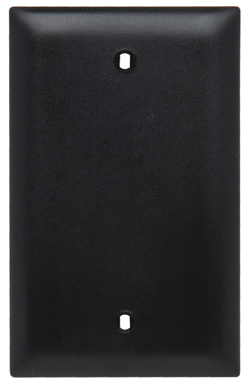 TradeMaster® 1-Gang Nylon Wall Plate, Blank, Box Mounted, Black | Blank ...