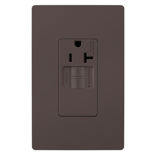 radiant 20A Tamper-Resistant Self-Test Simplex GFCI Outlet