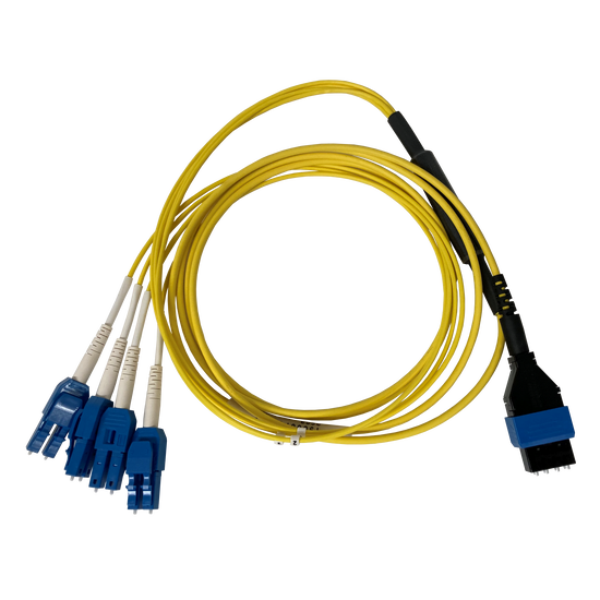 15 Feet (15 ft), 4 Duplex LC/UPC To acclAIM/UPC, 9/125 OS2 Single-Mode ...