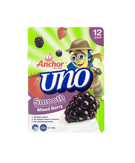Anchor Uno Mixed Berry Yoghurt 12 x 100g