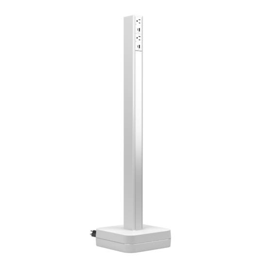 dash Power Tower, White | In-Surface Furniture Power | Furniture Power ...