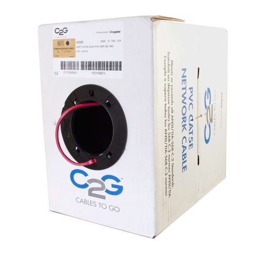 500ft (152.4m) Cat5e Bulk Unshielded (UTP) Ethernet Network Cable with ...