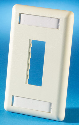 TRACJACK FACEPLATE, TWO-PORT (SINGLE GANG), PLASTIC | Workstation ...