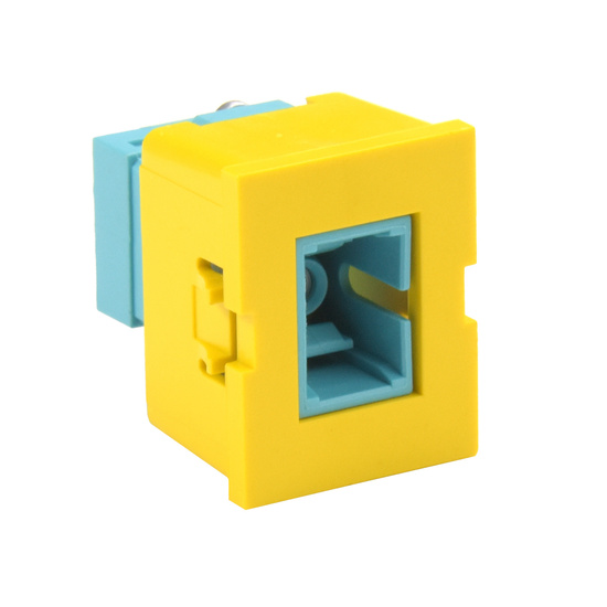 TracJack Module, 1-SC Simplex Multimode, Aqua adapter, Yellow | Fiber ...