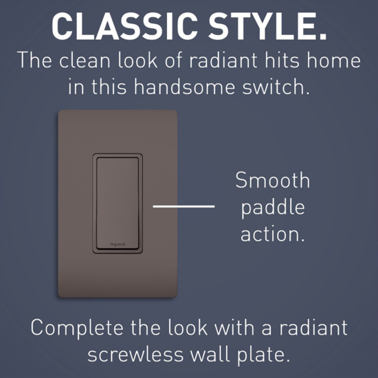 radiant Self-Grounding Switch | Legrand