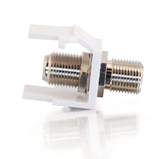 Snap-In F-Type F/F Keystone Insert Module - White | Keystone Jacks and ...