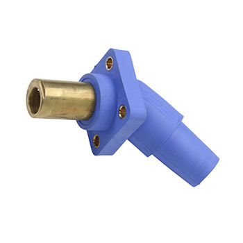 Series 16 45° Blue Double Set Screw Panel Mount - Female | Cam Type ...