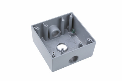 Weatherproof Two Gang Box, Gray | Weatherproof Boxes | Electrical Boxes ...