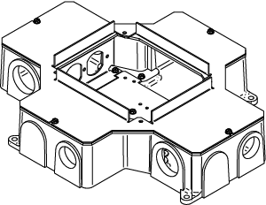 RFB4-CI-NA Series Four-Compartment Cast-Iron Combination Box | Concrete ...