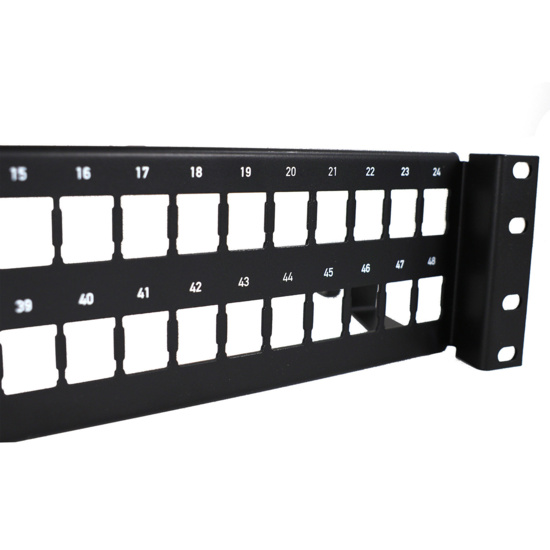 HDJ series 48 port 2 RU unloaded angled panel | Patch Panels | Copper ...
