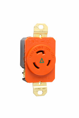 Turnlok Isolated Ground 20A Single Receptacle NEMA L5 20 Configuration