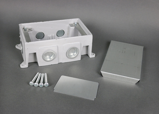 Omnibox® Series Double Gang Cast Iron Floor Box | Concrete Floor Boxes ...
