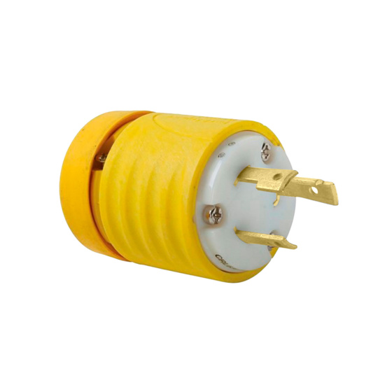 30A NEMA L630 Plug - Yellow Back, White Front Body, Corrosion-Resistant ...