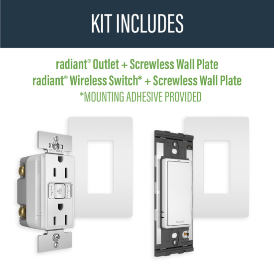 radiant Easy Switched Outlet Kit │ Legrand