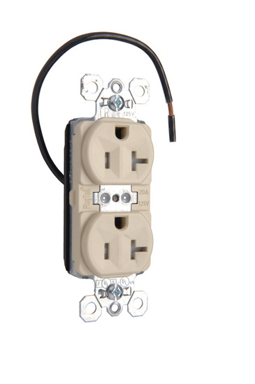 PlugTail® Tamper-Resistant Split Circuit Spec Grade Receptacle, 20A ...