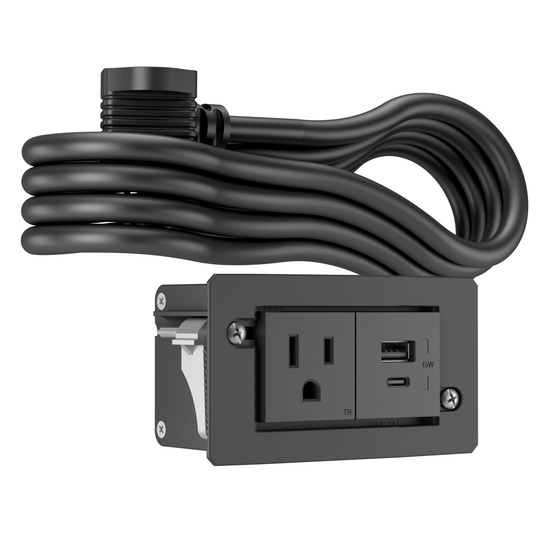 dash Furniture Power Center, Outlet and USB A/C, Graphite | In-Surface ...