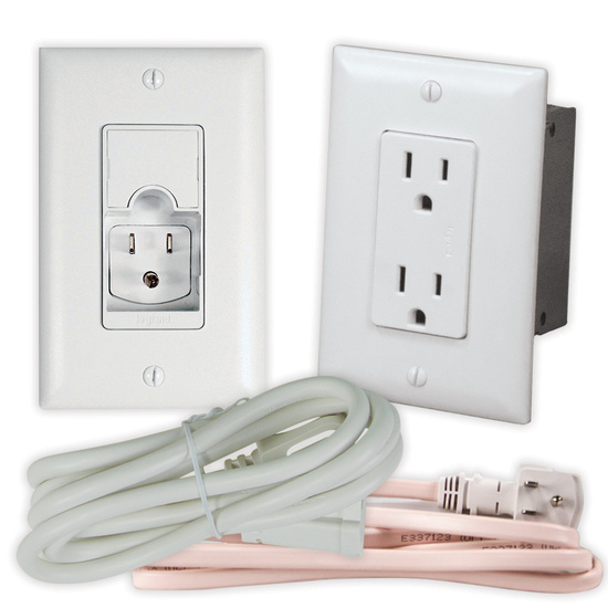 In-Wall TV Power and Cable Management Kit, Canada, White | In-Wall ...