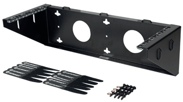 Vertical Wall Mount Bracket - 19 in mounting x 2 rack units - black ...