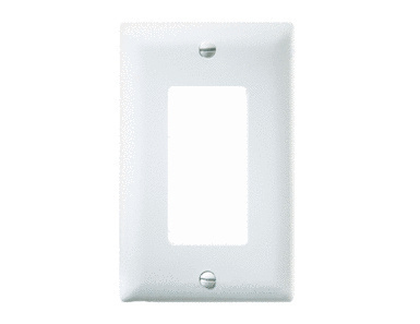 Discontinued - 1-Gang Decorator Wall Plate, White | Pre-Configured ...