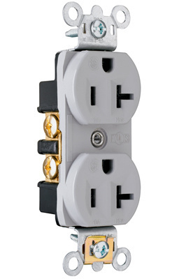 Dust- and Moisture-Resistant Receptacles, 20A, 125V, Gray | Commercial ...