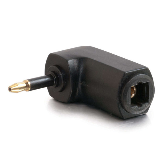 Right Angle Optical Mini TOSLINK® to TOSLINK® Adapter