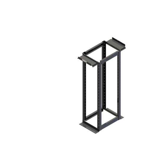 MM20 4-Post Rack, 30", 7 ft, 45 RU, fixed taped rails, Black | Premium ...