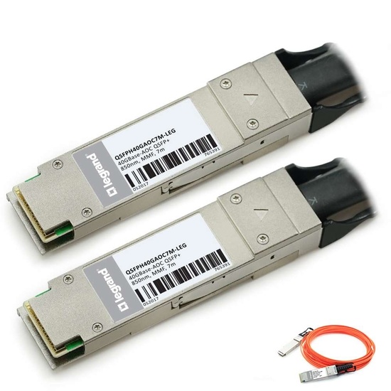 Cisco® QSFP-H40G-AOC7M Compatible 40GBase-AOC QSFP+ to QSFP+ Direct Attach Cable (Multimode ...