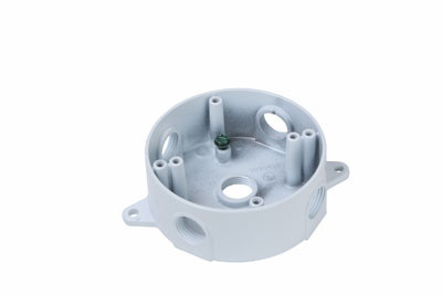 Weatherproof Round Die-Cast Aluminum Box, White | Weatherproof Covers ...