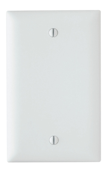 TradeMaster® 1-Gang Nylon Wall Plate, Blank, Box Mounted, White | Blank ...