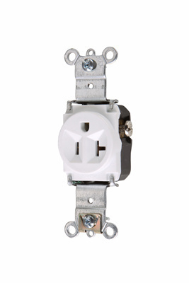 Heavy Duty Spec Grade Single Receptacles Back and Side Wire 20A 125V