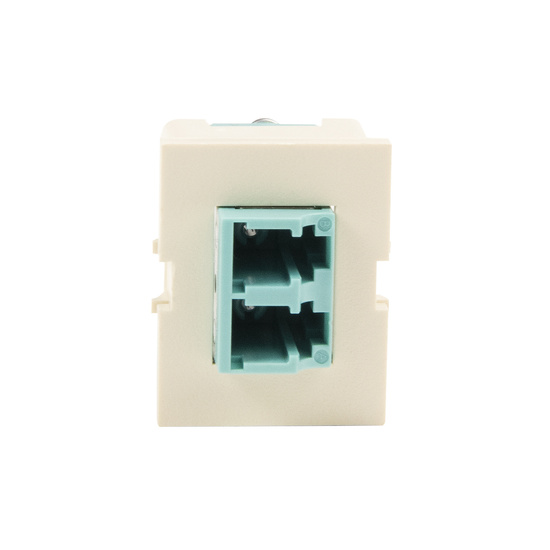 TracJack Module, 1-LC Duplex, OM3/4, Aqua adapter, Cloud White Housing ...